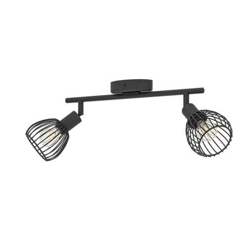 Eglo Sonnino Ceiling Light Fitting, 2 Spots Ceiling lamp, Industrial ...