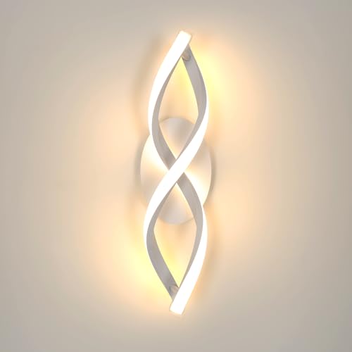 Comely LED Wall Lamp, LED Wall Lights Indoor 16W 1800LM, Modern Curve ...