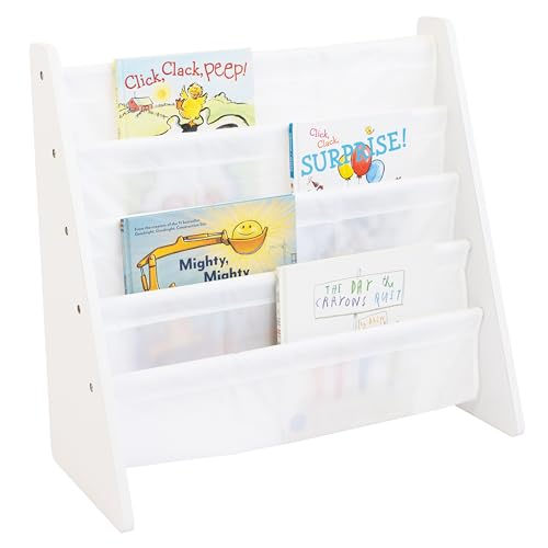 Humble Crew Primary Wooden Bookshelf for Children, 4 Tier Book Storage ...