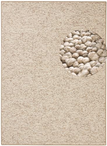 BT Carpet Wolly Rug - Living Room Rug Flat Weave Short Pile Wool Look ...