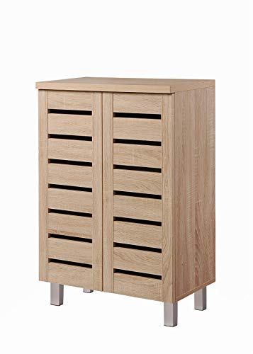 Essentials 4 Tier Storage Cabinet Cupboard Bedroom Hallway Shelf Unit ...