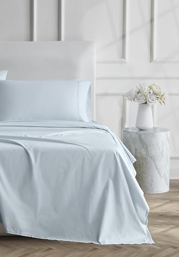 Linen Closet Ultimate Percale Light Blue Queen Set Sheet 4 Piece Set by ...