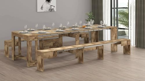 Dmora Eric Table and Chairs Set, Multipurpose Composition, Set with ...