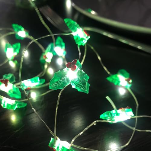 Talking Tables Christmas Holly Berry String Lights Leaf String Led ...
