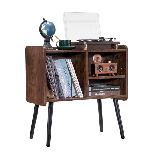 VEVOR Record Player Stand, Turntable Stand Holds Up to 100 Albums ...