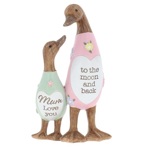 Shudehill Giftware Daisy Message Cute Wooden Duck Ornament - Mum, Nan ...