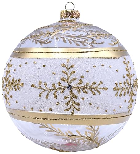 VITBIS Glass Bauble for Christmas Tree Decorations, Large Unique ...