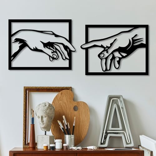 Stylish Decorative Metal Wall Accessory (2 Pieces), Black, 36 x 49 cm ...