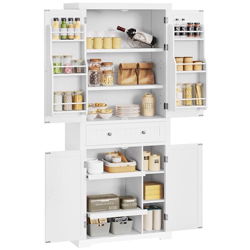 YITAHOME Kitchen Cupboard 182.5cm Tall Storage Cabinet Kitchen Storage ...