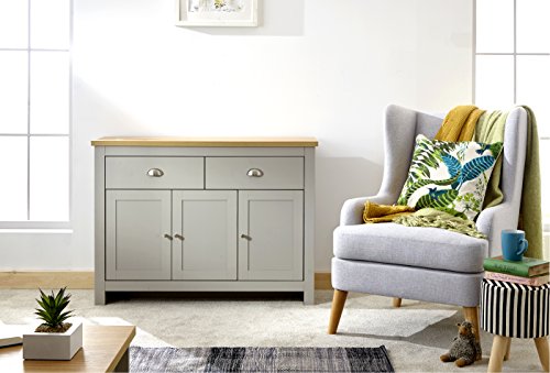 GFW Lancaster Sideboard, 35 cm Depth x 111.7 cm Width x 82 cm Height ...