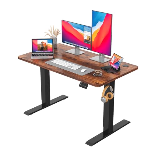 JUMMICO Electric Standing Desk, 120 x 60 cm Home Office Height ...