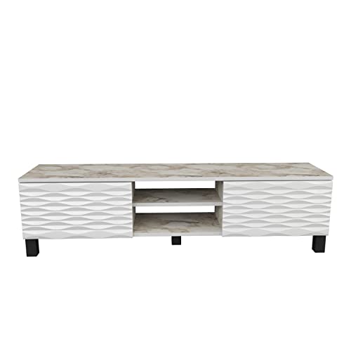 "DECOROTIKA Lukas Modern 150 cm Wide TV Stand Media Console TV Unit ...