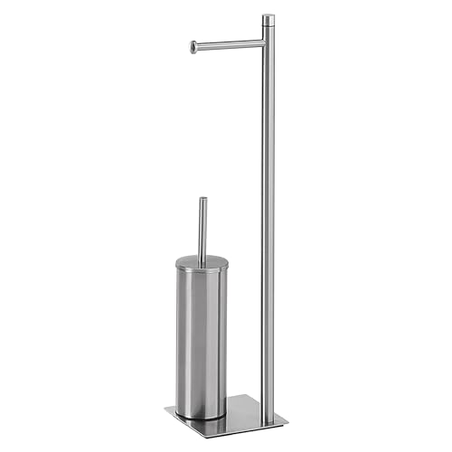 Gedy TRILLY Standing ROLL Holder, Stainless Steel, Brushed, 14x14x63cm ...