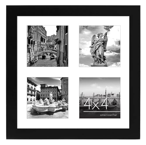 Americanflat 4x4 Collage Photo Frame with Shatter-Resistant Glass ...