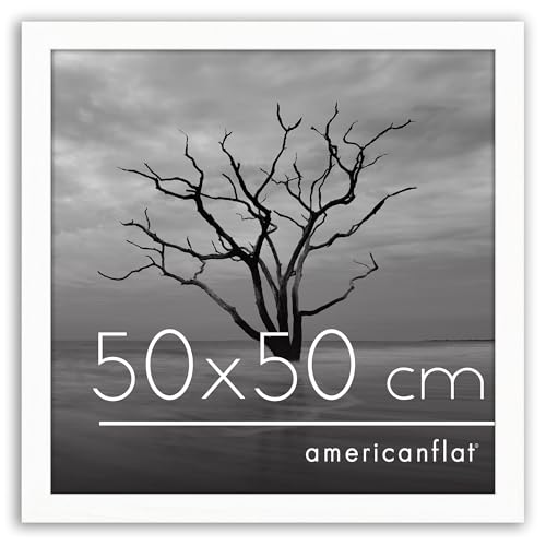 Americanflat 50x50 Picture Frame in White - Square Photo Frame with ...