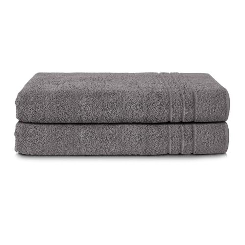 Komfortec Jumbo Bath Towels, 100% Cotton, Quick Dry, 80x200, Grey by ...