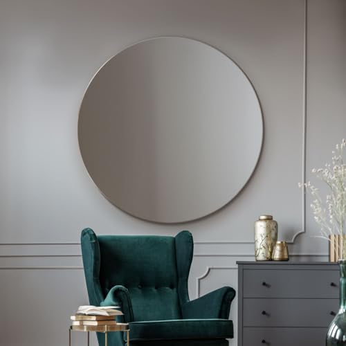 MirrorOutlet Extra Large Round Circular Frameless Bevelled wall Mirror ...