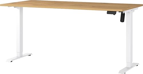 Germania Desk 8024-552, in Grandson-oak repro/White, electr. height ...