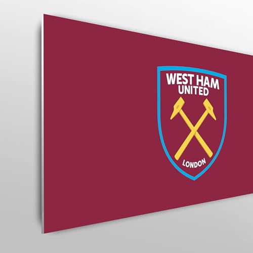 Licensed Décor West Ham United FC Single Bed Headboard - 100cm (w) x ...
