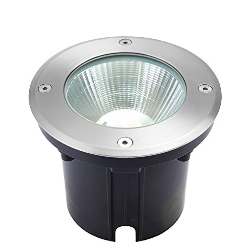 AYOKA LED Round Stainless Steel 620 Lumens Buried Uplighter Ground ...