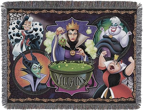 "Disney-Pixar Villains, Vile Villains Woven Tapestry Throw Blanket, 48 ...
