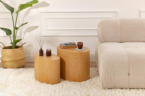Dmora - Set of 2 coffee tables Turbigo, Low coffee table, Magazine rack ...