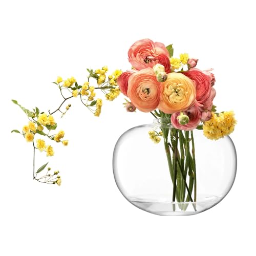 LSA Flower Curved Bouquet Vase H20cm Clear- 1 Unit - Mouthblown ...