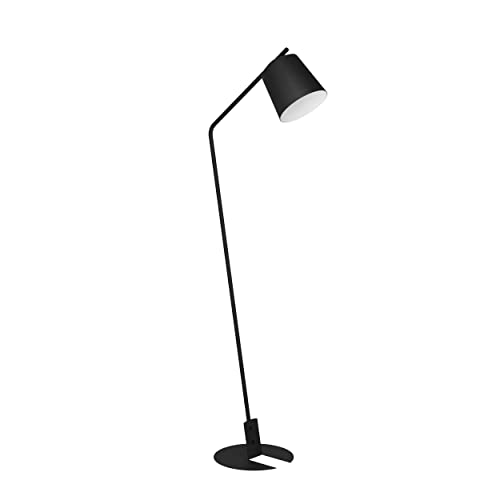 EGLO Arc floor lamp Oneda, curved standing light, living room lighting ...