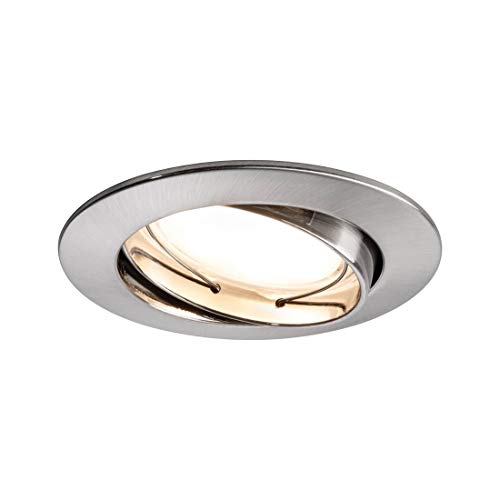 Paulmann 93980 LED Coin Flat Recessed Spotlight Complete Set Satin ...