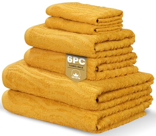 Rapport Home Safari 6-Piece Towel Bale - Bale Mustard Yellow ...