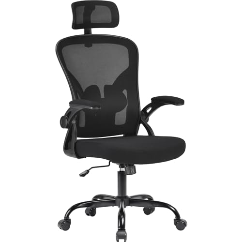 Sunon Office Desk Chair with Flip-Up Armrest, High Back Ergonomic ...
