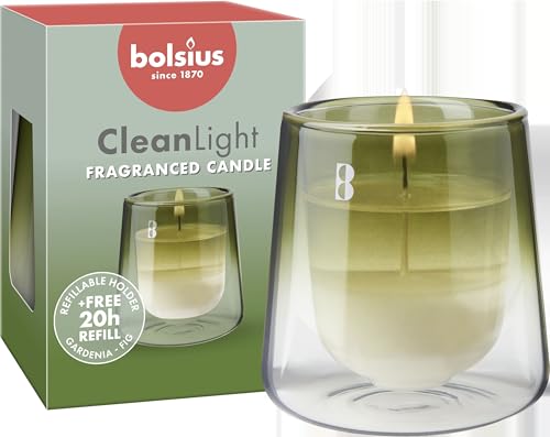 Bolsius - CleanLight Starter Set - Refillable Scented Candle - Glass ...