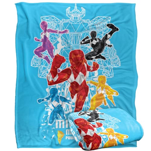 Power Rangers Blanket, 152 x 127 cm Polygon Blast Silky Touch Super ...