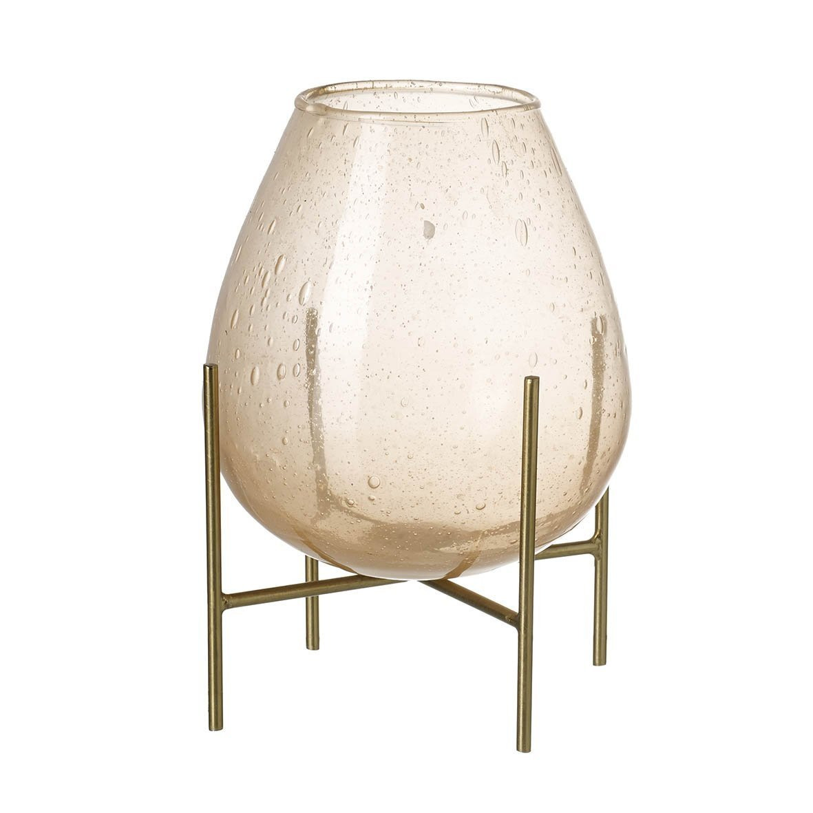 Lucy Vase With Stand Pink Bubble - 20 x 15 (cm) by Andersons of ...