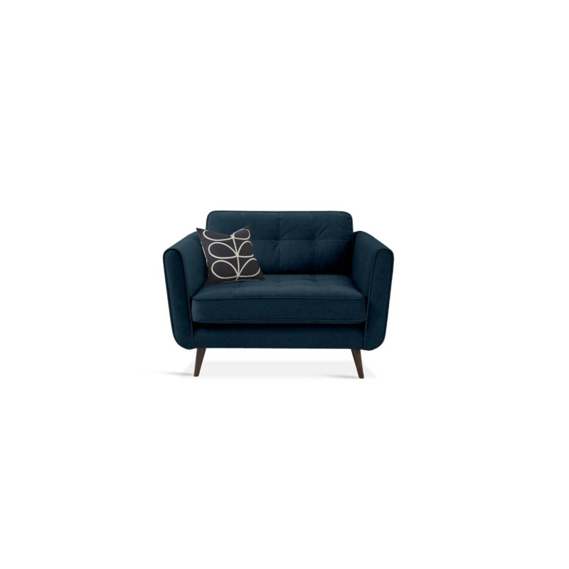 Orla Kiely Ivy Velvet Snuggler Sofa - Glyde Dark Grey by Andersons of ...