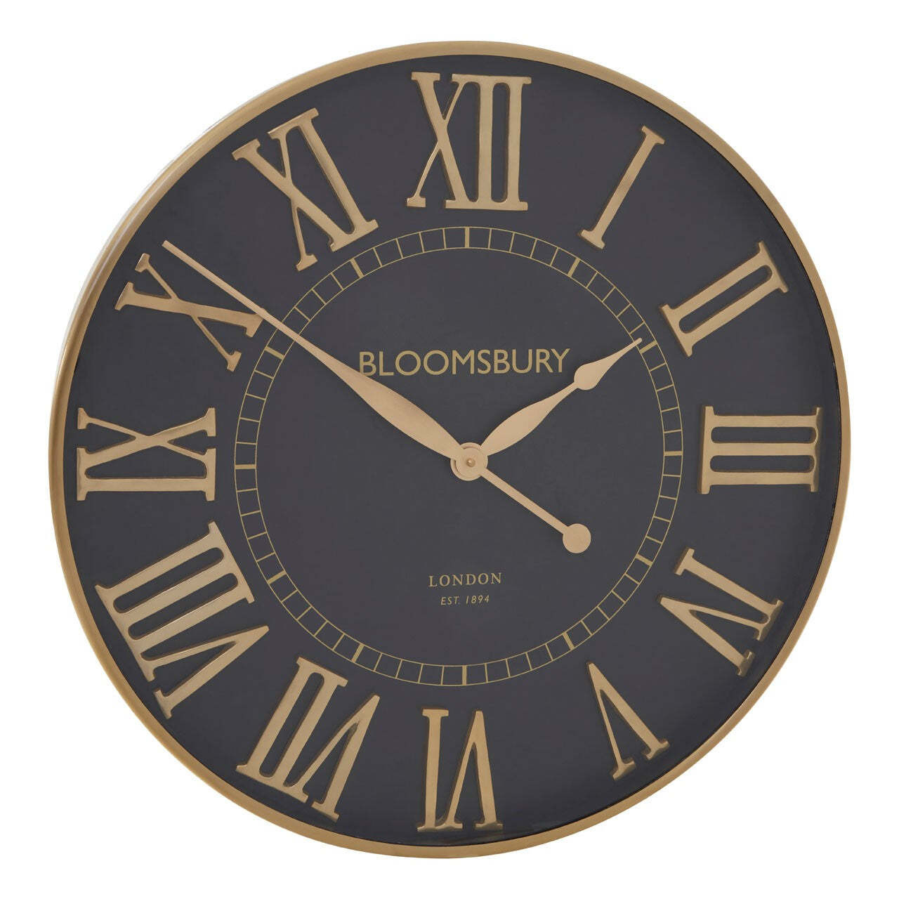 Mateo Small Black Wall Clock by Andersons of Inverurie | ufurnish.com