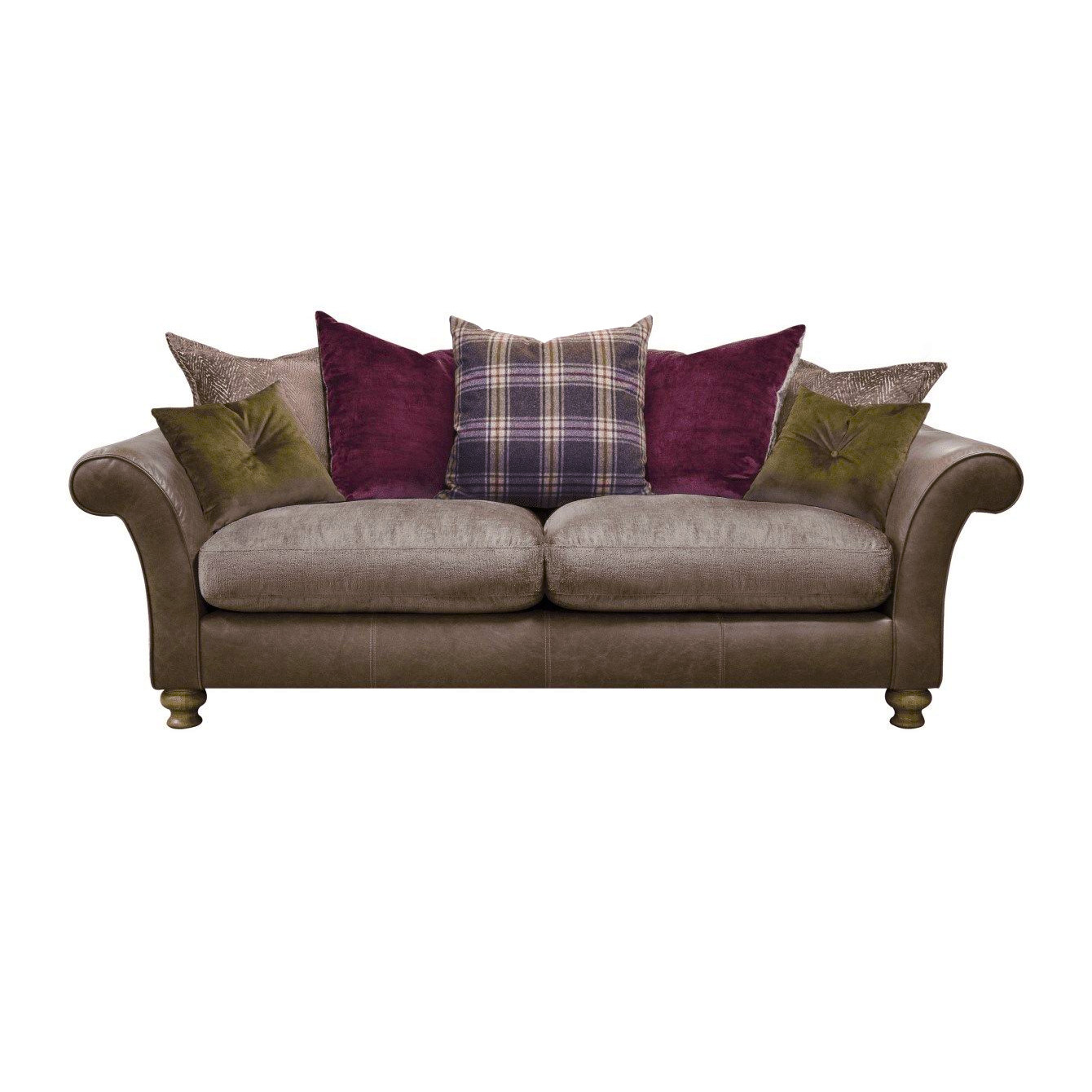 Alexander & James Blake 3 Seater Scatter Back Sofa - Satchel Latte ...