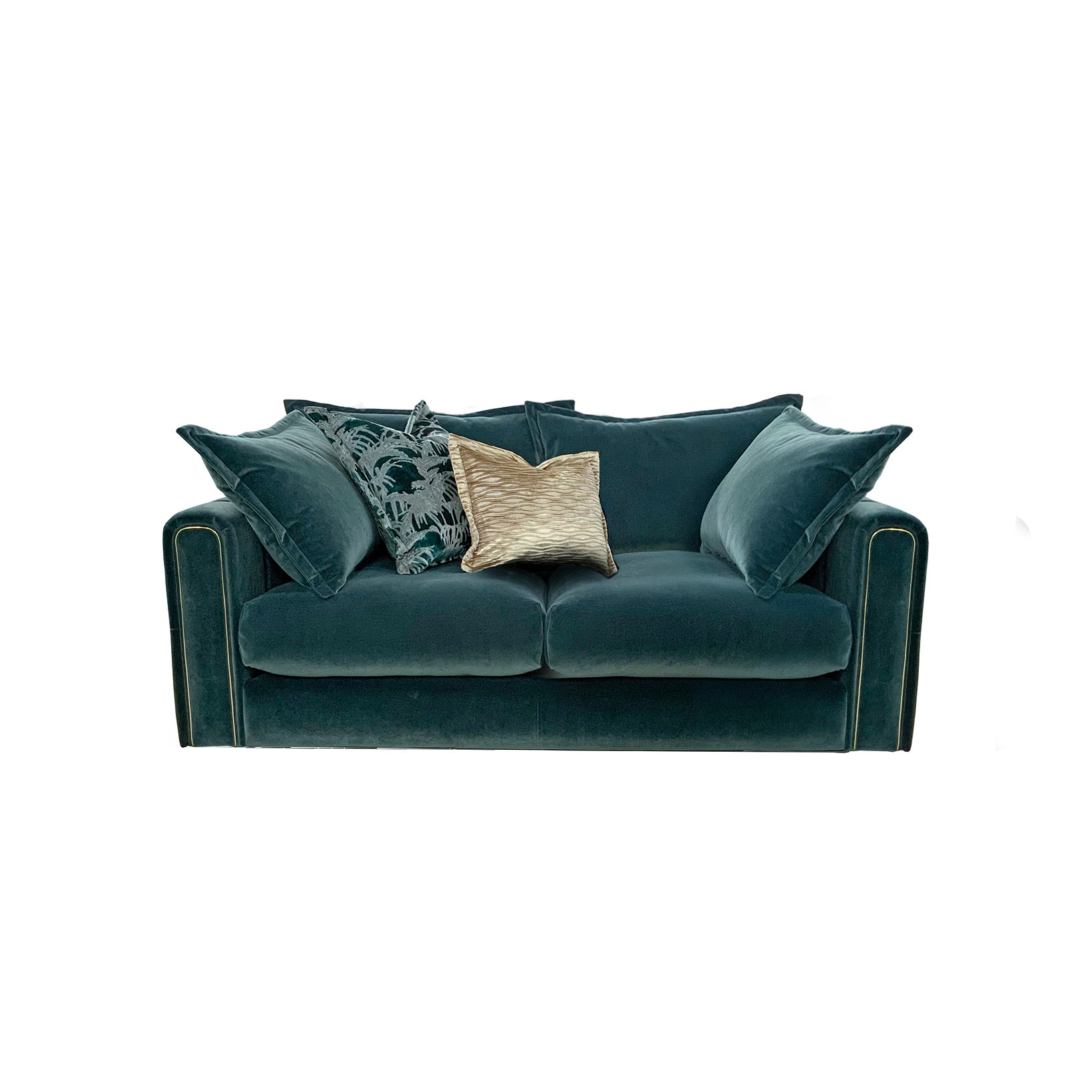 Alexander & James Summerton Velvet 2 Seater Sofa - Plush Asphalt by ...
