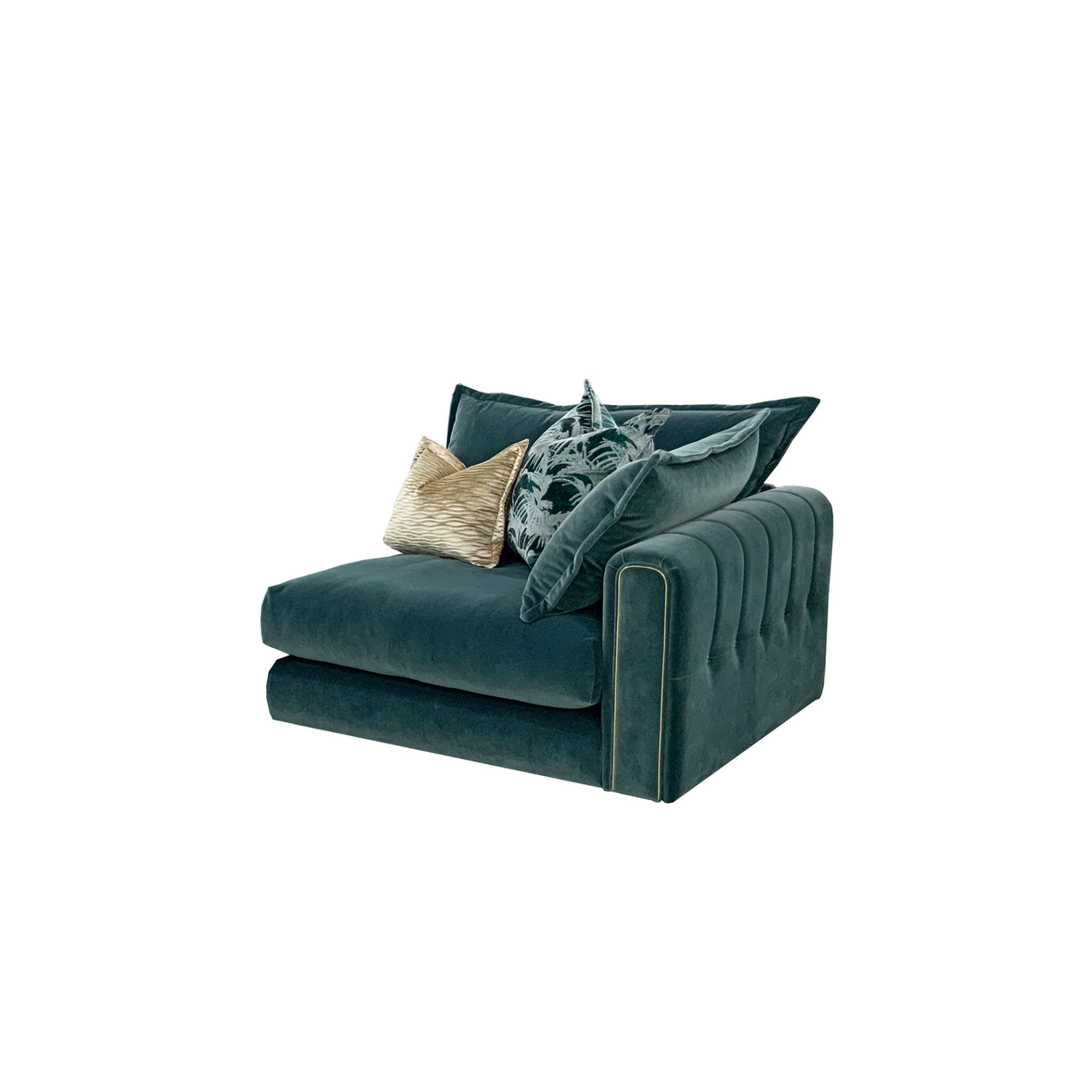 Alexander & James Summerton Velvet Single Unit One Arm Sofa RHF by ...