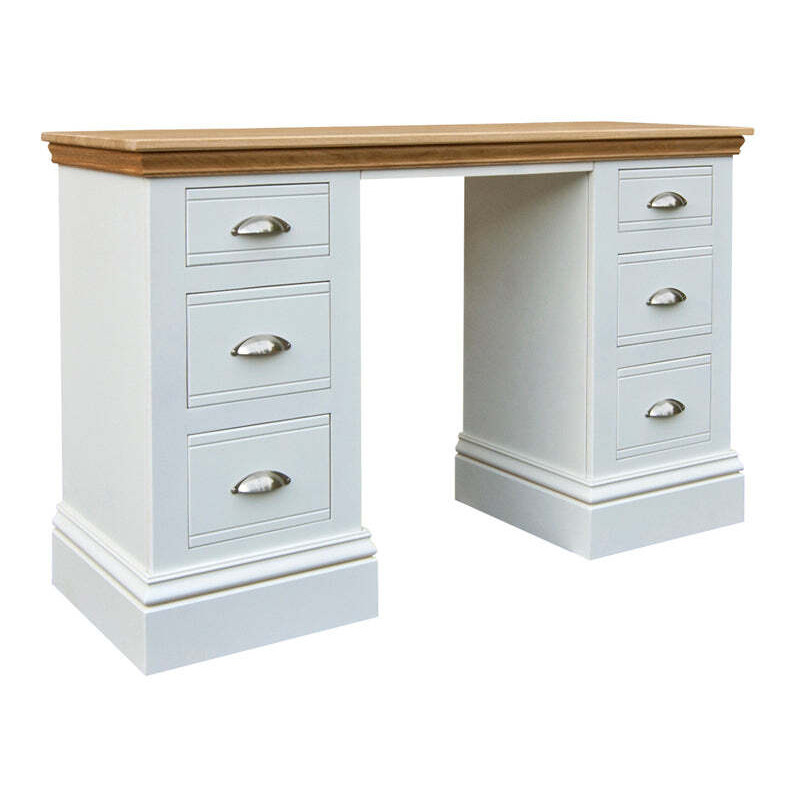 Berwick Double Pedestal Dressing Table - Opaque Oak by Andersons of ...