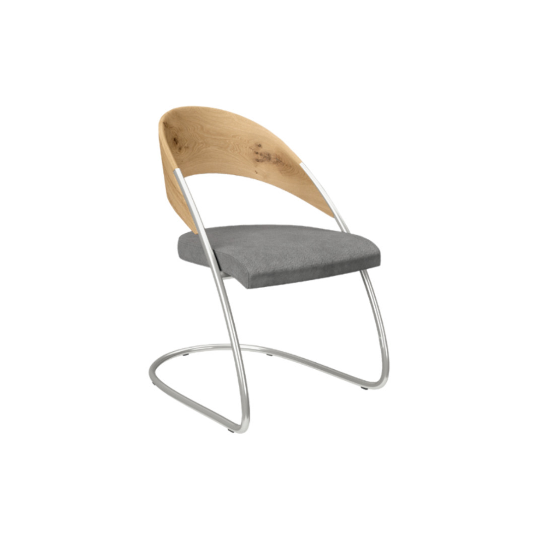 Venjakob X253 Elias Dining Chair - Dublin Anthracite / Wild Oak Light ...