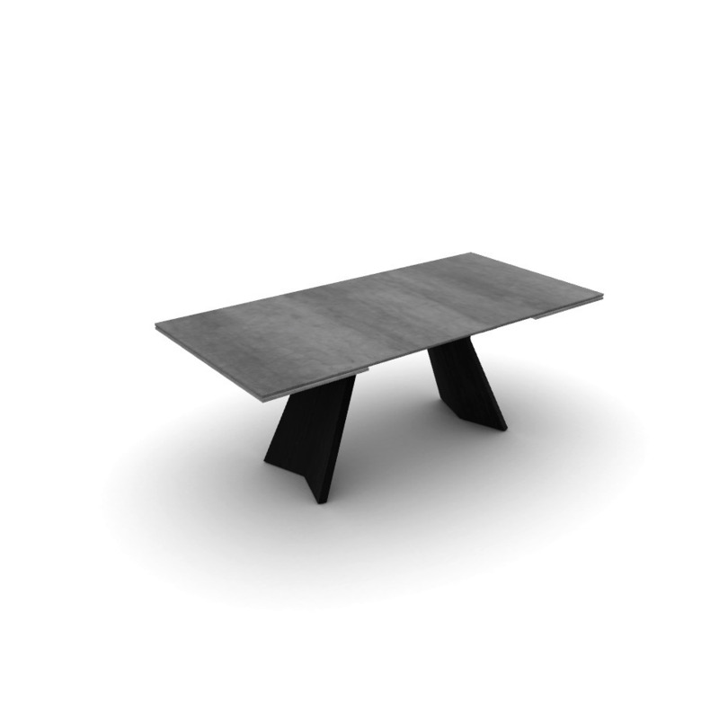 Calligaris Icaro CS4114-R 200cm Extending Dining Table - P321 Lead Grey ...