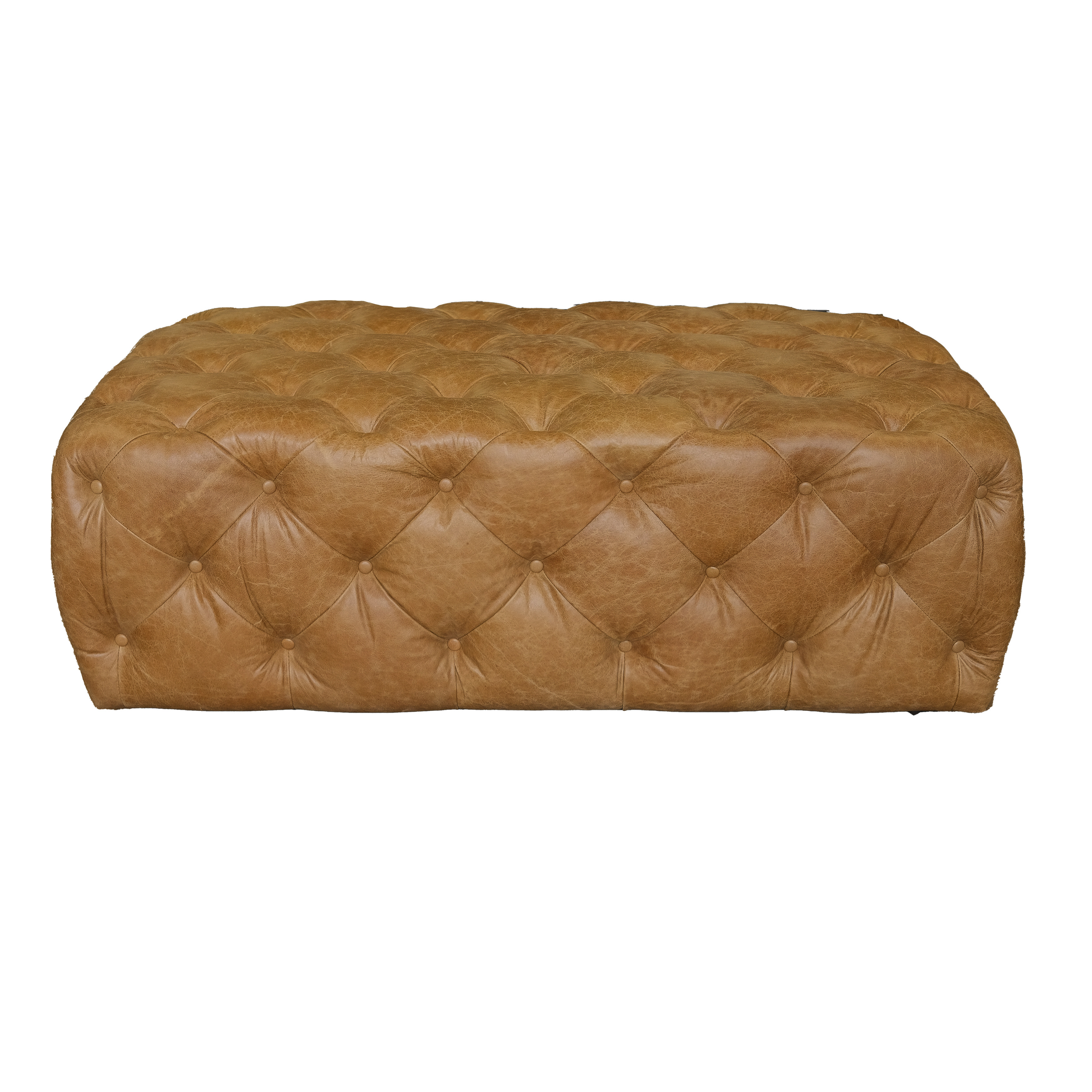Alexander & James Button Large Leather Footstool by Andersons of ...