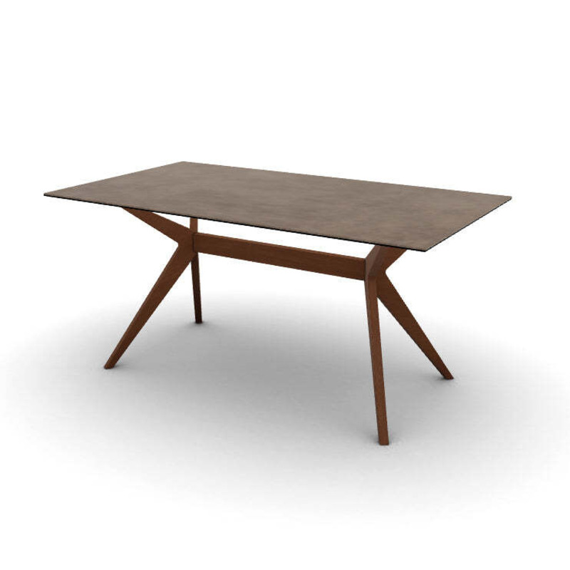 Calligaris Kent CS4105-FR 160cm Dining Table - P201 Walnut / P321 Lead ...