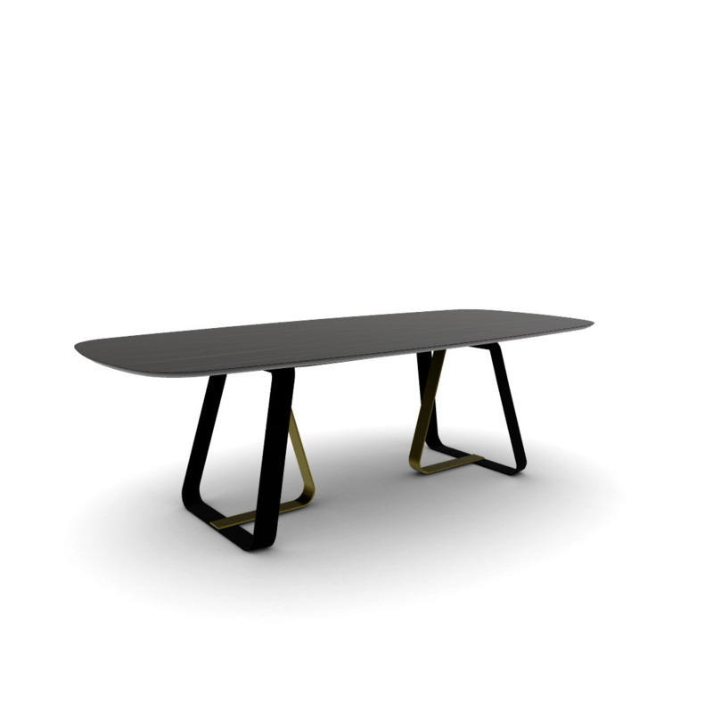 Calligaris Sunshine CS4128-FS 250cm Dining Table - P15 Matt Black / P15 ...