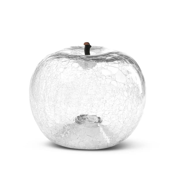 Apple - Crackled Transparent (12Cm X 10Cm), Fruit Sculpture, 12cm x ...