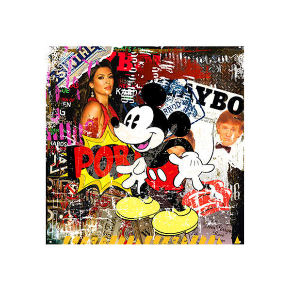 Playboy Mickey Porn, Plexiglass Artwork, 100cm x 100cm, Multicoloured - Andrew Martin by Andrew ...