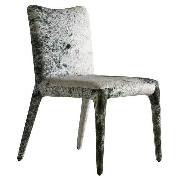 Momo, Dining Chair, Black Speckled - Andrew Martin Cowhide & Sheepskin ...