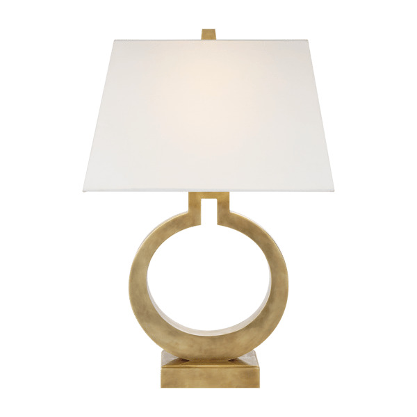 Ring Form Table Lamp Brass, Table Lamp, Large, Antique-Burnished Brass ...