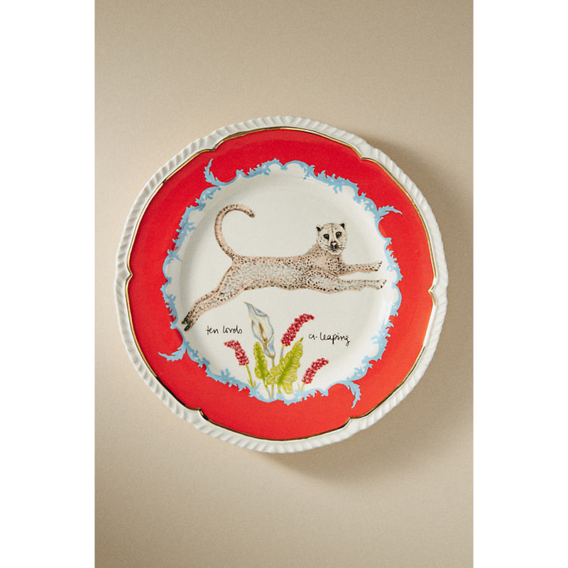 Lou Rota for Anthropologie Twelve Days of Christmas Dessert Plate by ...